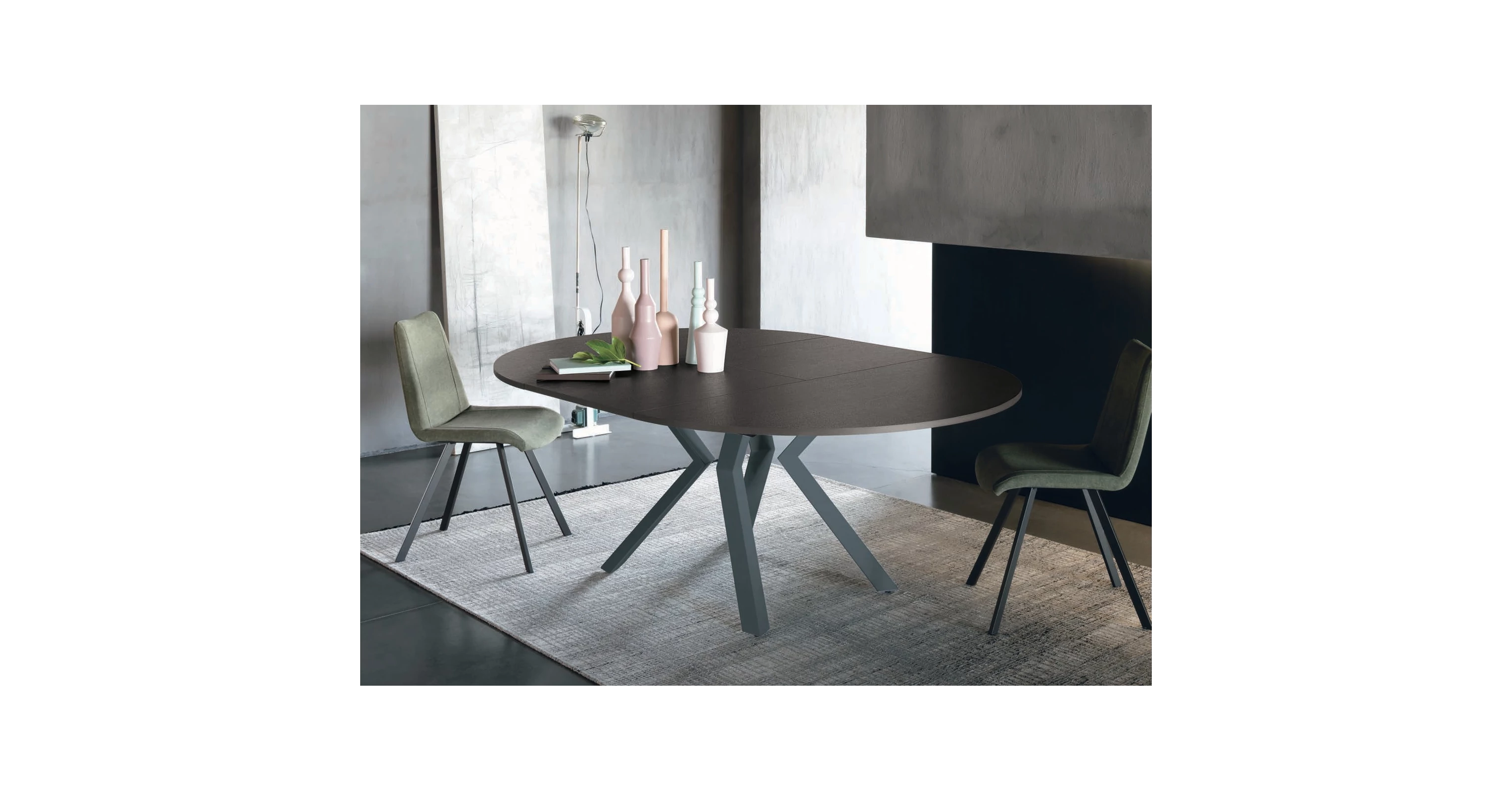 Kerek étkezőasztal, bővíthető – Sedit Zoe Round